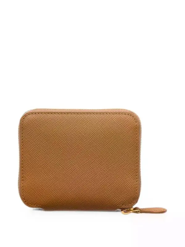 Prada Small Saffiano-leather Wallet - Neutrals