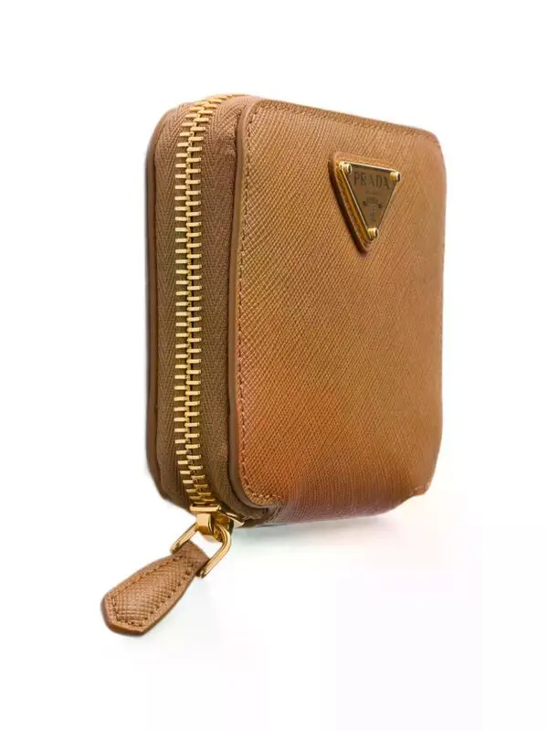 Prada Small Saffiano-leather Wallet - Neutrals