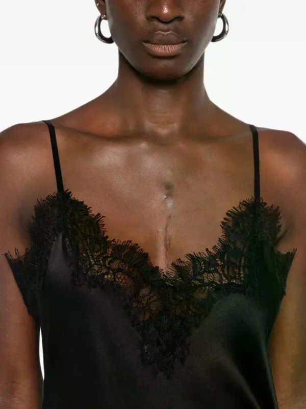 MANSPHIL V-neck Lace-trim Top