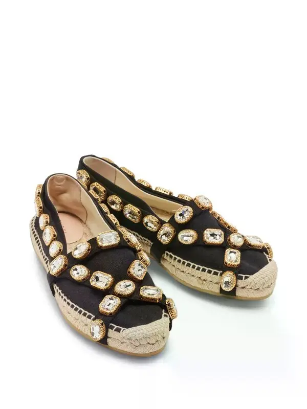 Gucci Pepita Crystal-embellished Espadrilles