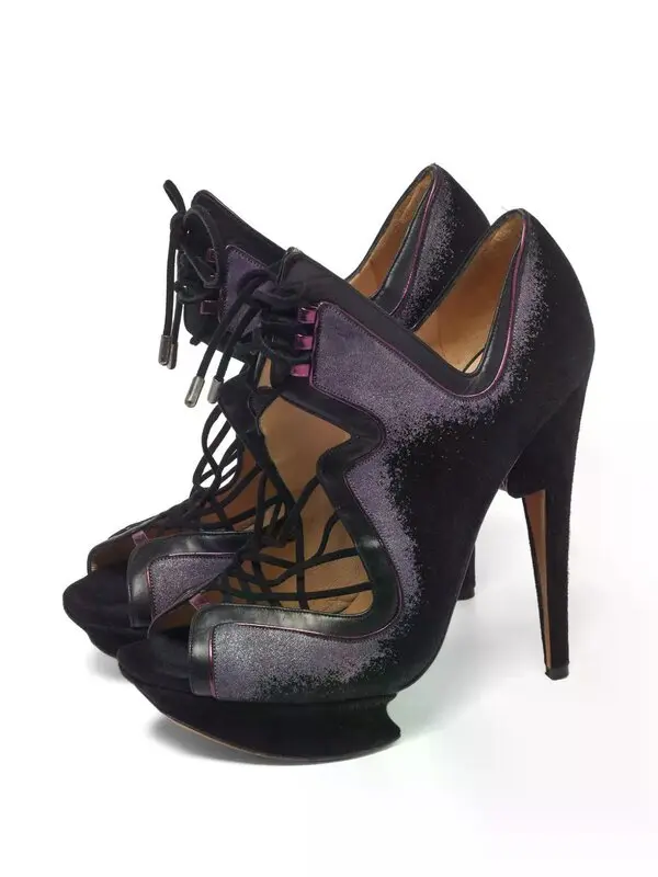 NICHOLAS KIRKWOOD Peep-toe Lace-up Pumps