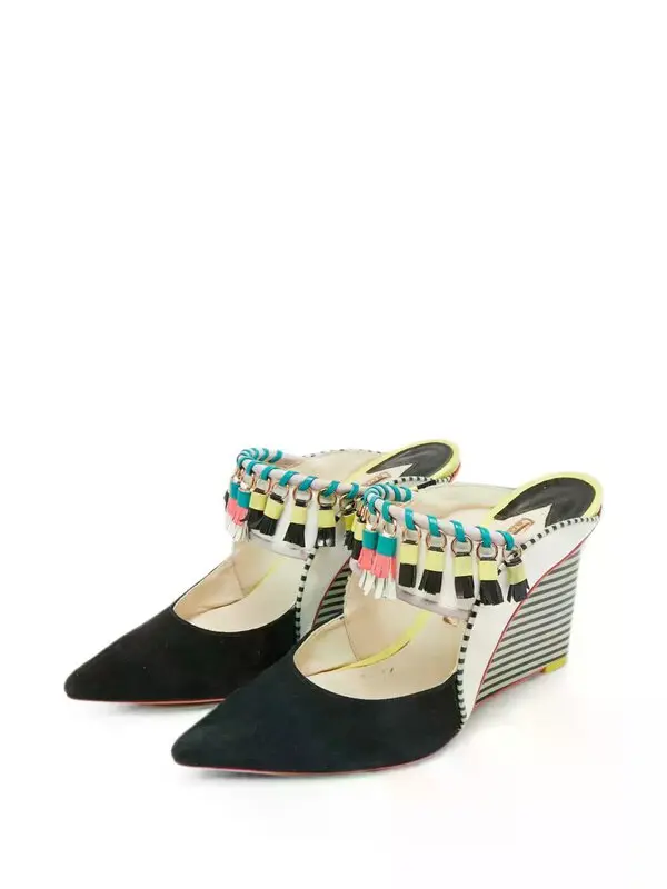 SOPHIA WEBSTER Tassel Wedge Mules