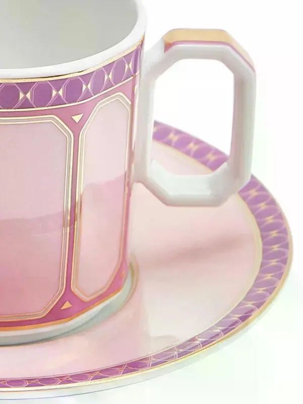 SWAROVSKI Signum Rose Cup And Saucer - Pink