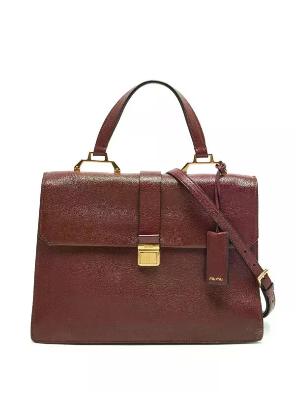 Miu Miu Madras Push-lock Tote Bag - Red