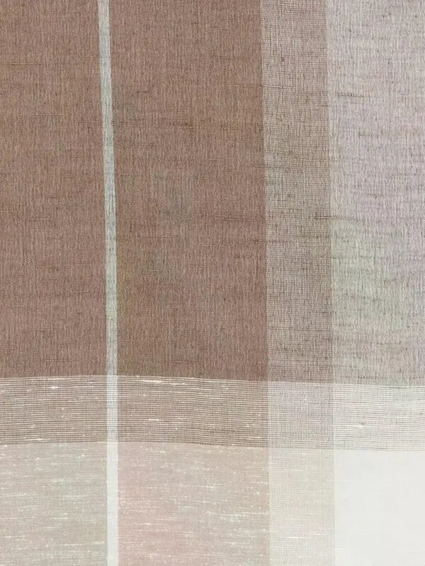 Pal Zileri Check-pattern Frayed Scarf - Brown