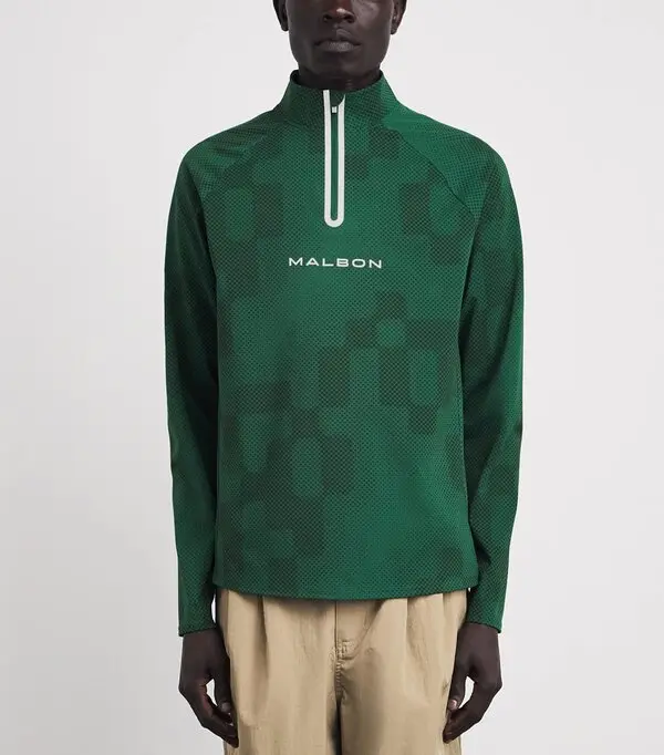 MALBON Performance Mesh Quarter-zip Mid-layer
