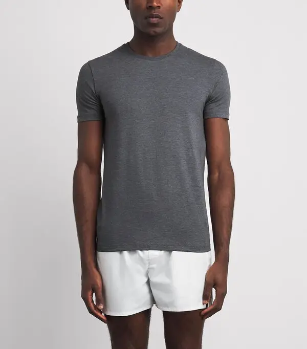 Falke Stretch-cotton Daily Comfort T-shirts - Grey