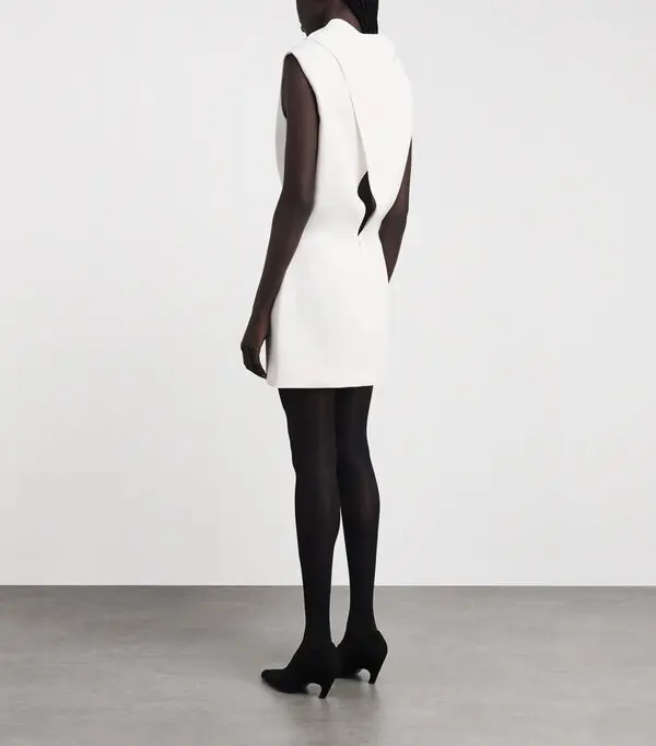 Khaite Satin Astor Draped Mini Dress