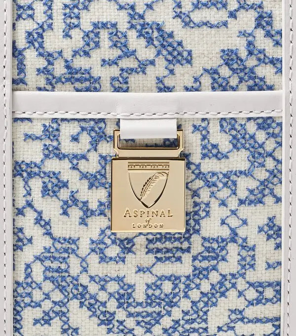 ASPINAL OF LONDON Canvas Raffia Henley Tote Bag