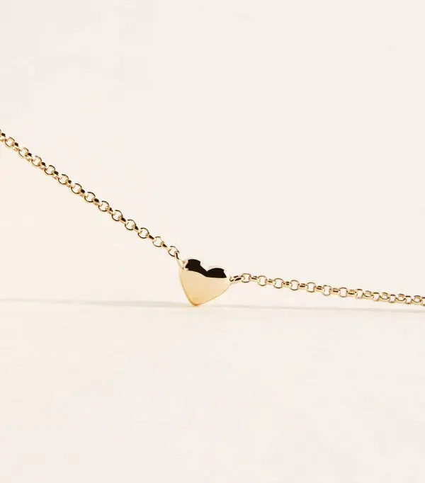ASTRID & MIYU Plated Sterling Silver Heart Charm Necklace