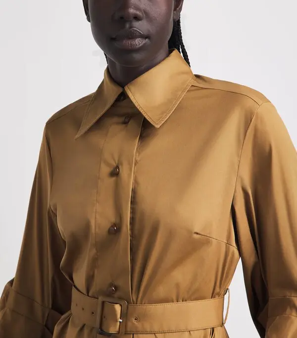Palmer//harding Cotton-blend Intention Maxi Shirt Dress