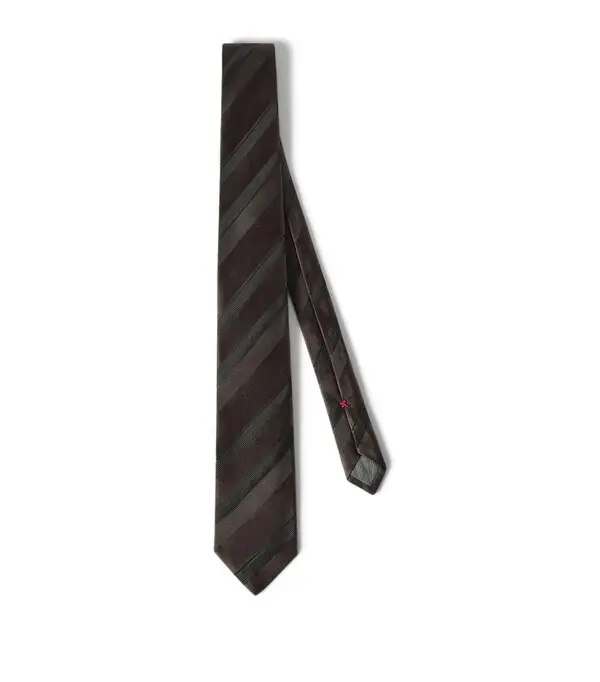 Brunello Cucinelli Silk Geometric Tie
