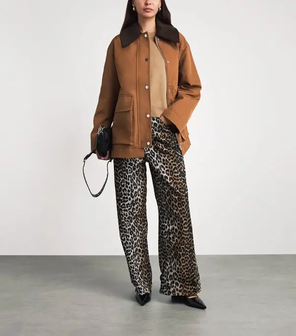 GANNI Corduroy-collar Field Jacket