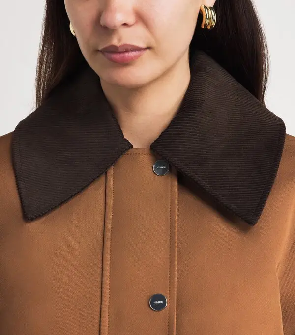 GANNI Corduroy-collar Field Jacket