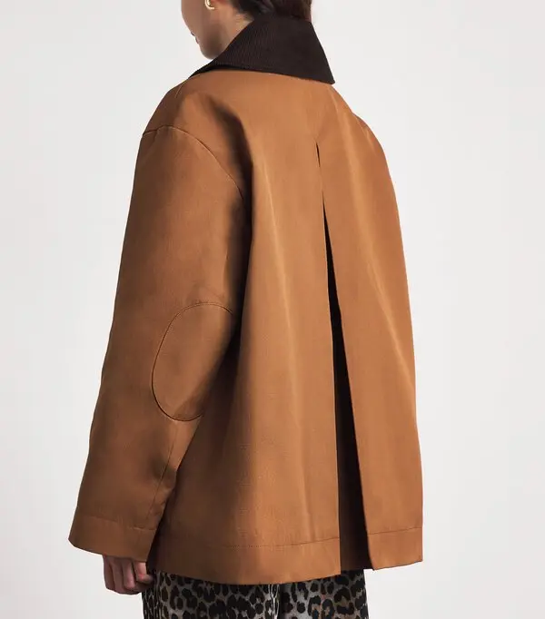 GANNI Corduroy-collar Field Jacket