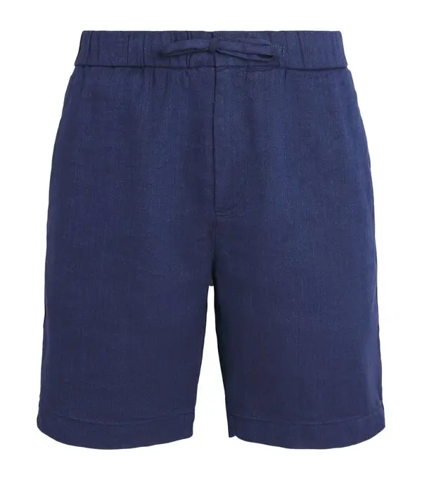 Frescobol Carioca Linen-cotton Felipe Shorts - Navy