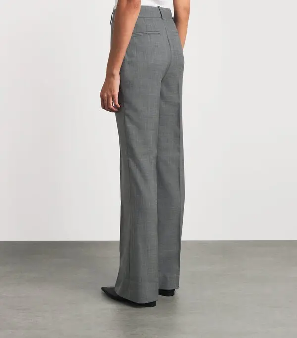 GANNI Wool-blend Straight Trousers