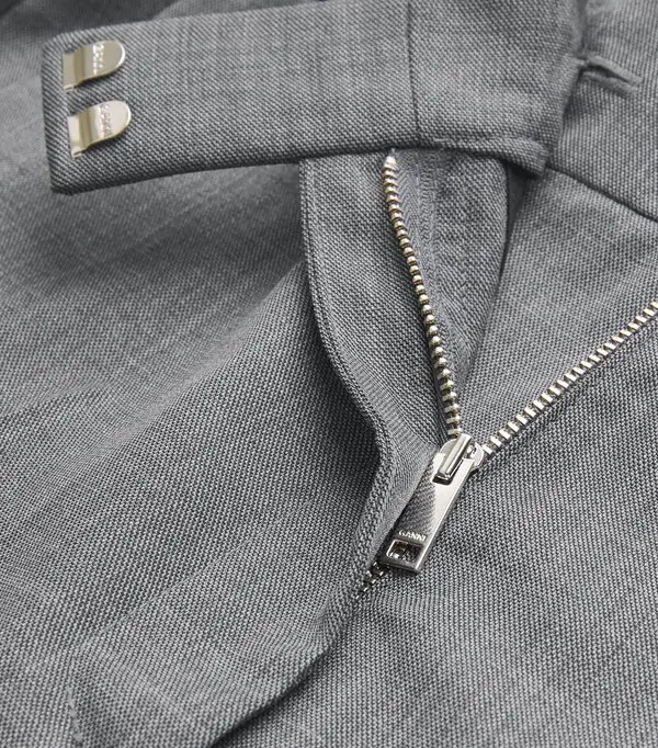 GANNI Wool-blend Straight Trousers