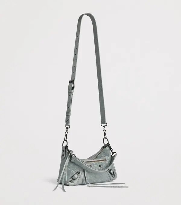 Balenciaga Mini Leather Le City Moto Shoulder Bag