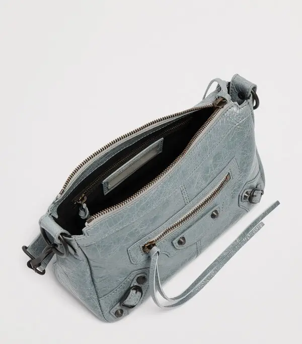 Balenciaga Mini Leather Le City Moto Shoulder Bag