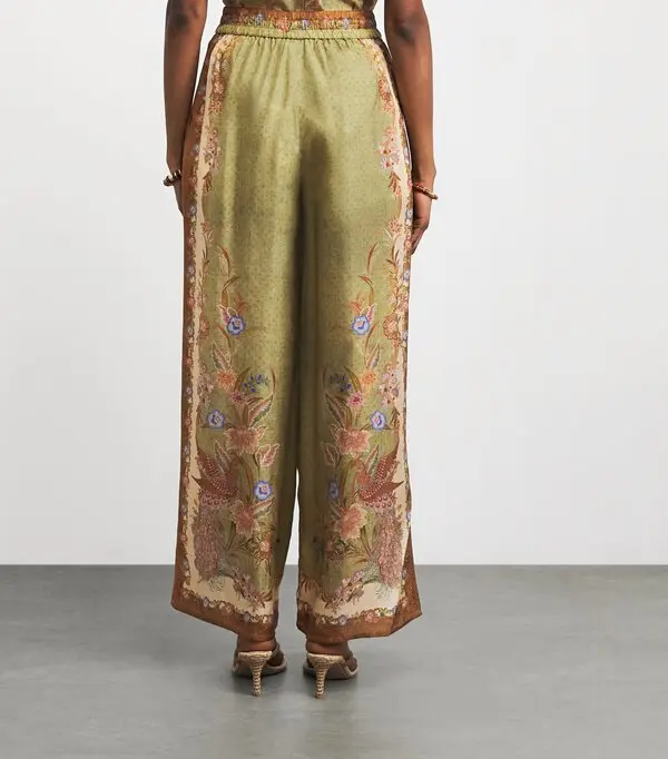 Zimmermann Silk Indra Wide-leg Trousers
