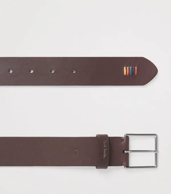 Paul Smith Leather Signature Stripe Stitch Belt