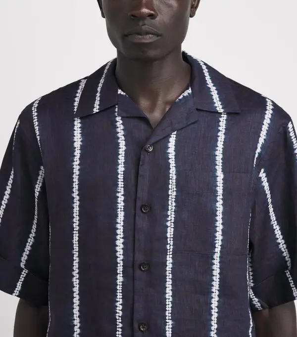Commas Linen Shibori Stripe Shirt