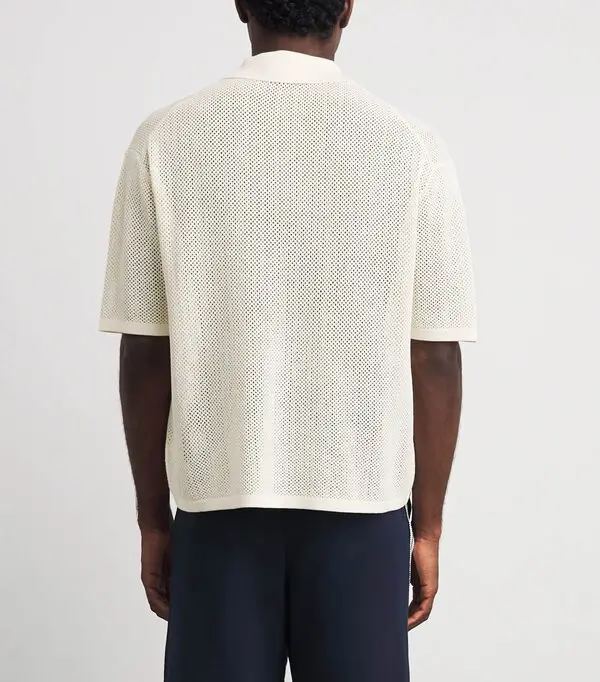 Commas Open-weave Polo Shirt