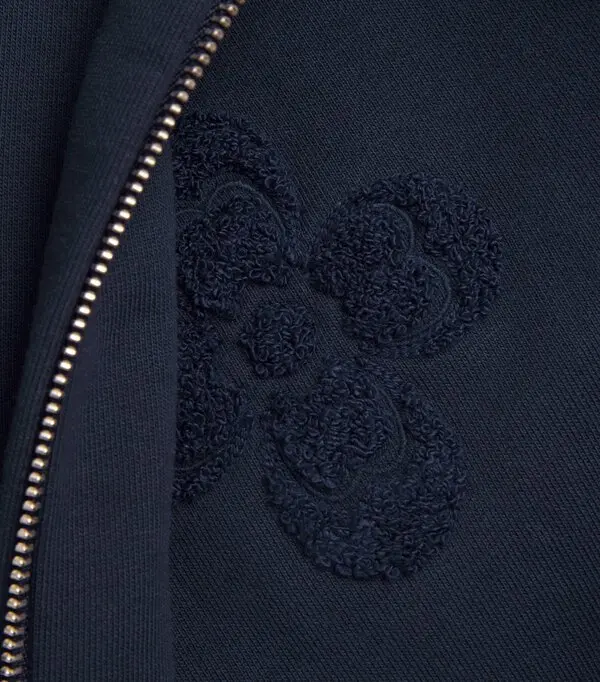 Commas Cotton Floral Bouclé Hoodie