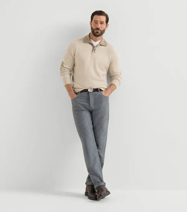 Brunello Cucinelli Virgin Wool Flannel Tailored Trousers