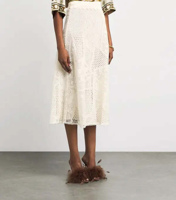 La DoubleJ Lace Midi Skirt