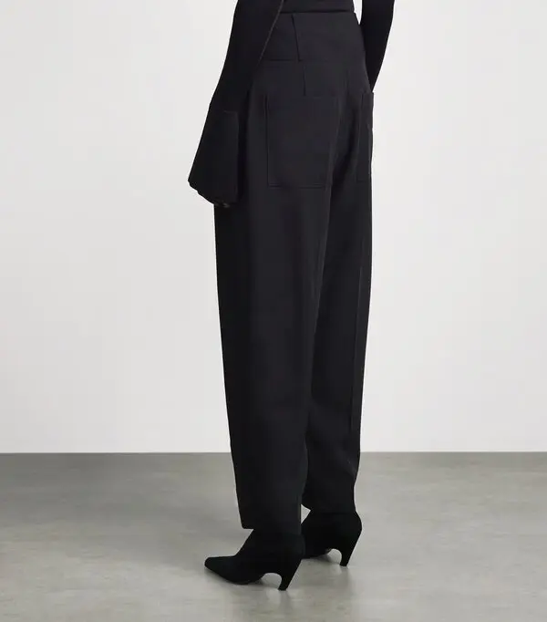 TOTEME Pleated Balloon Trousers - Black