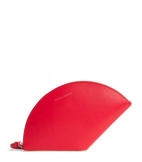 Carolina Herrera Leather Consuelo Clutch Bag