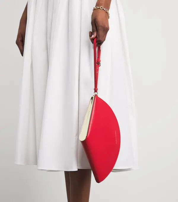 Carolina Herrera Leather Consuelo Clutch Bag