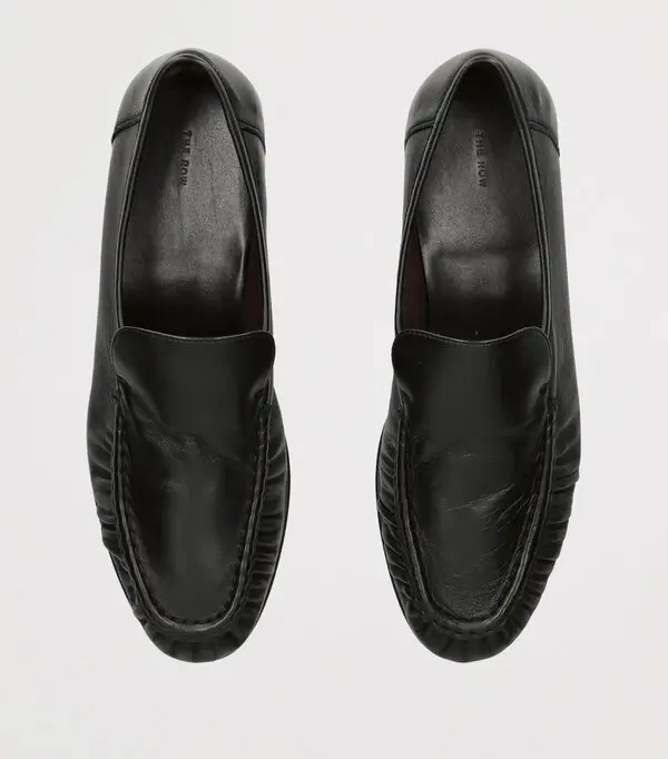 THE ROW Soft Moccasin Two Leather Loafers