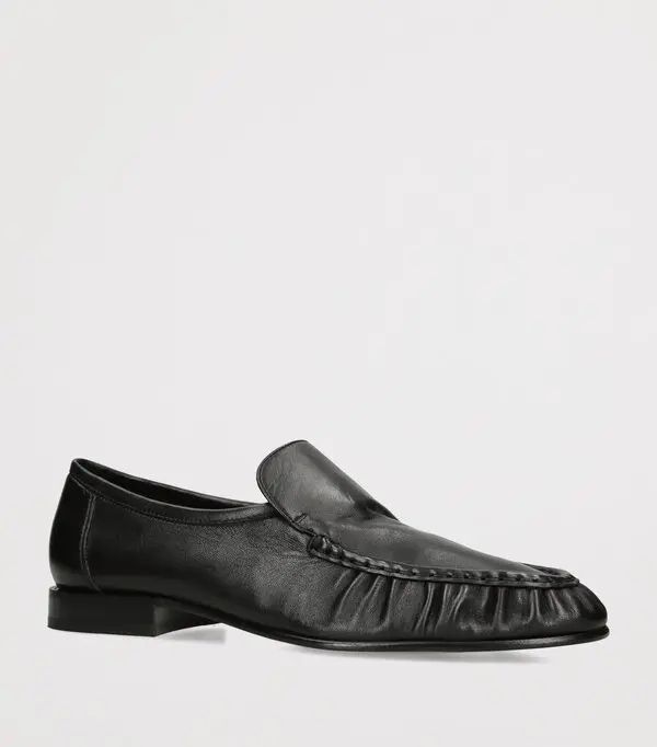 THE ROW Soft Moccasin Two Leather Loafers