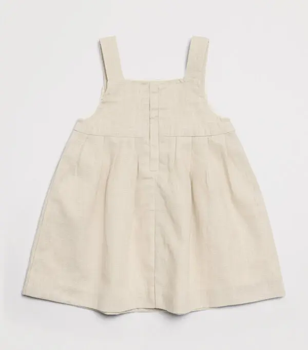 DONSJE Linen-cotton Harper Dress With Bunny Embroidery