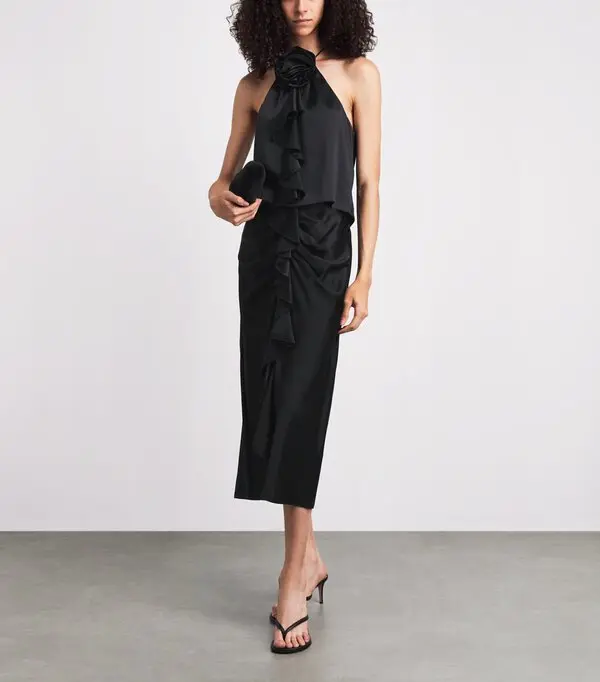 Cinq À Sept Silk Cynthia Midi Skirt