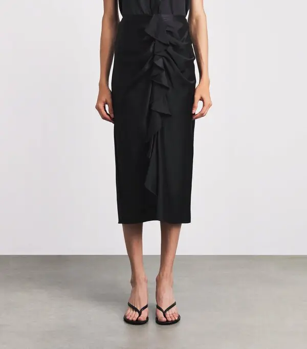 Cinq À Sept Silk Cynthia Midi Skirt