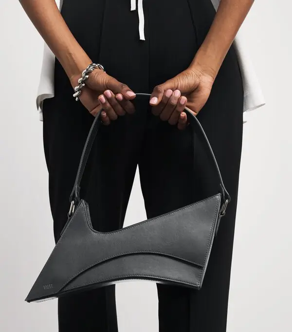 TALEL PARIS Leather Wave Shoulder Bag