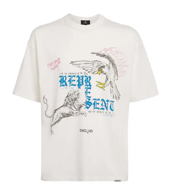 REPRESENT Organic Cotton-hemp Printed T-shirt