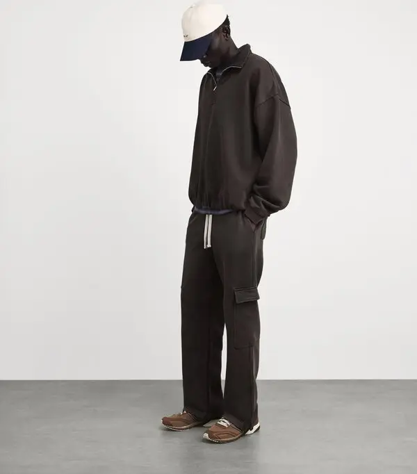 REPRESENT Cotton Initial Quarter-zip Sweatshirt