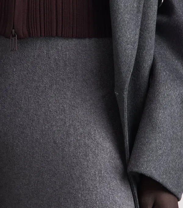 Brandon Maxwell Virgin Wool Miller Midi Skirt