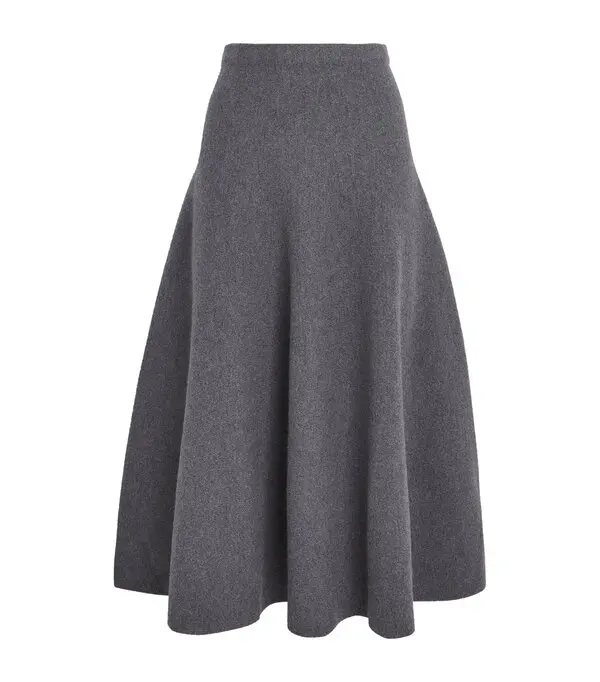 Brandon Maxwell Virgin Wool Miller Midi Skirt