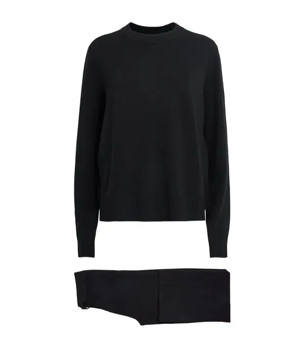 Soft Goat Cashmere Sweater And Trousers Set
