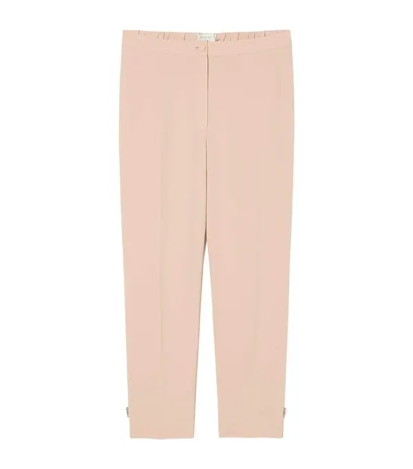 Marina Rinaldi Cady Tailored Trousers With Slit Hem