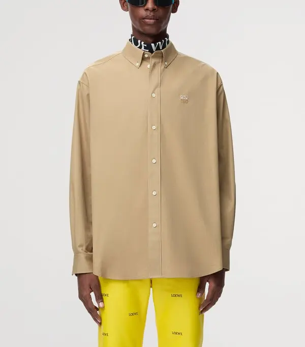 Loewe Cotton Anagram Embroidered Shirt