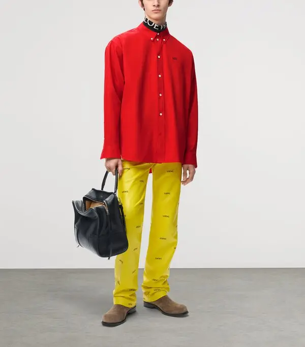 Loewe Cotton Anagram Embroidered Shirt