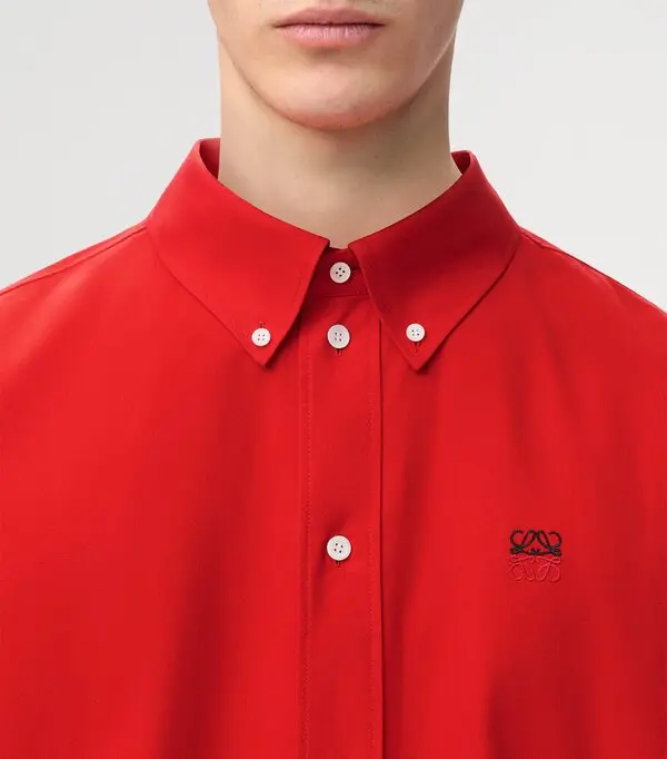Loewe Cotton Anagram Embroidered Shirt