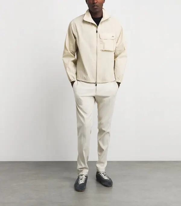 J. Lindeberg Gian Crinkle Zip Overshirt